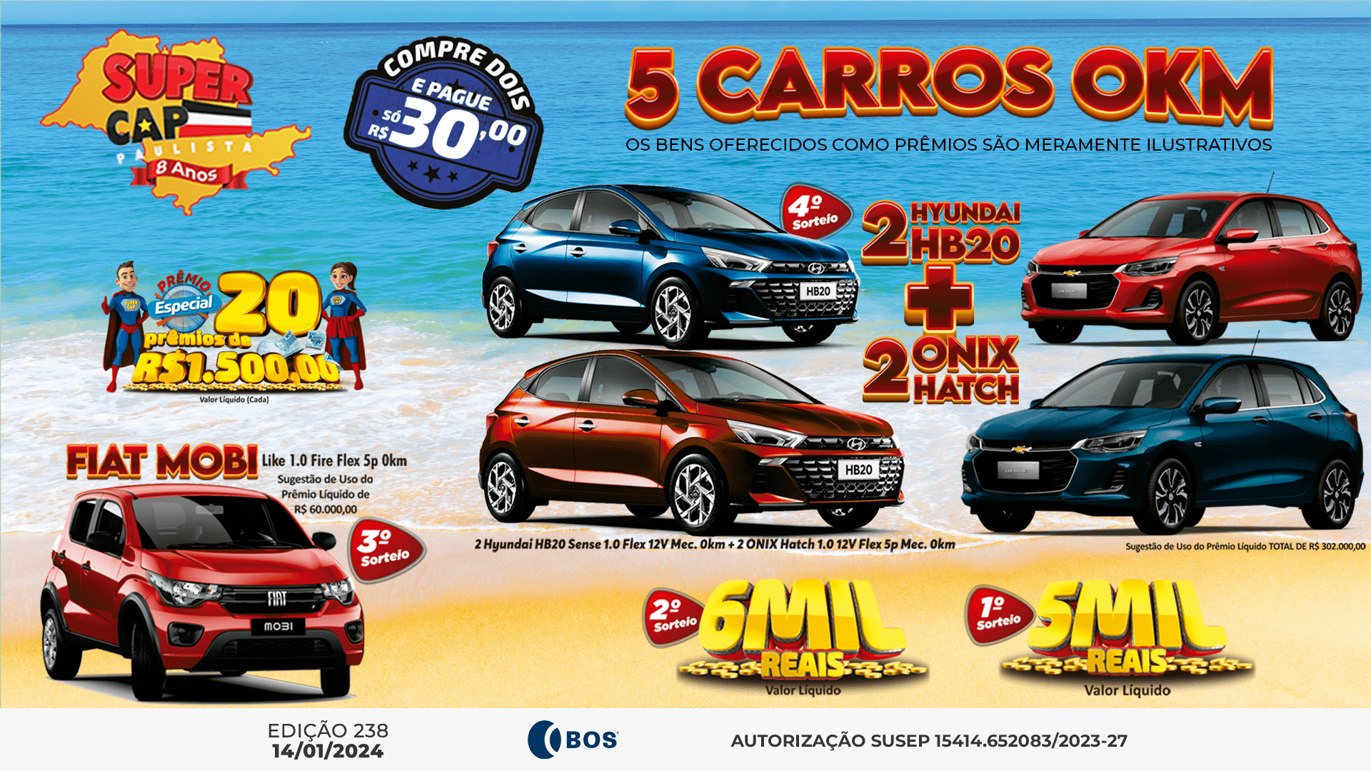 Supercap Paulista – Prêmios toda semana