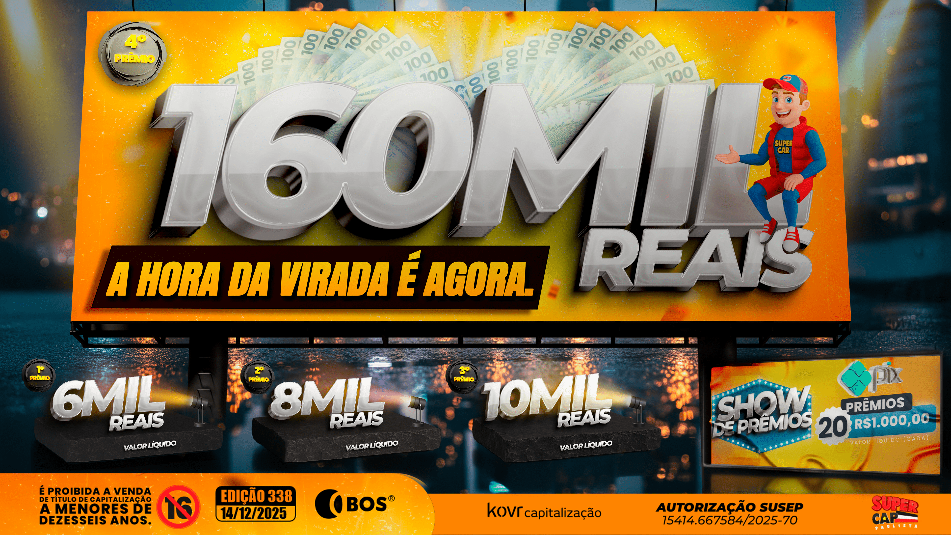 Supercap Paulista – Prêmios toda semana